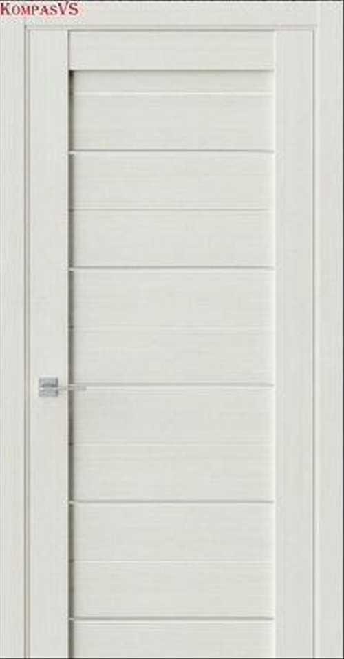 Дверь межкомнатная "RE 6" лиственница белая Сатин