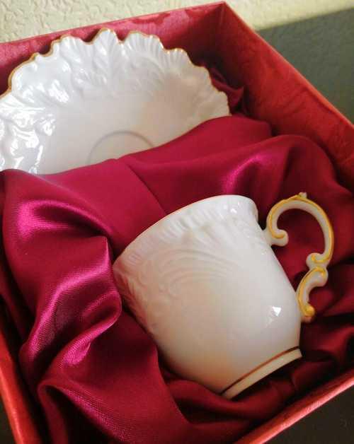 Чайная пара (Чашка с блюдцем) в подарочной коробке