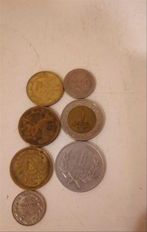 Набор из 7 монет стран Азии, Африки и Австралии
