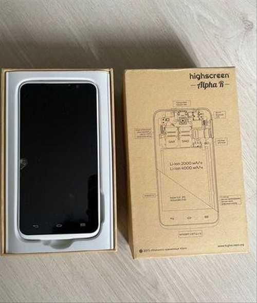 Телефон Highscreen Alpha R белый (экран на замену)