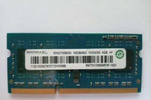 Оперативная память 4GB ramaxel RMT3170ME68F9F-1600