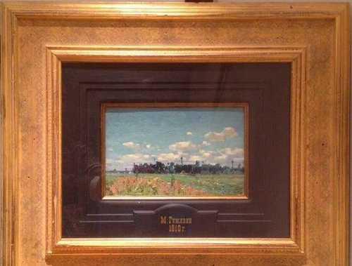 Старинная картина "Летний Пейзаж" 1910 Гужавин М.М