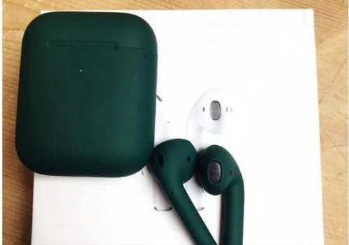 AirPods 2 Green / Зеленые матовые (Lux)