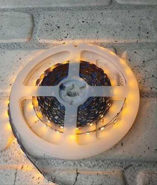 Лента св/д Желтый (12V-7.2W/m-72Led/m) Гибкая IP20