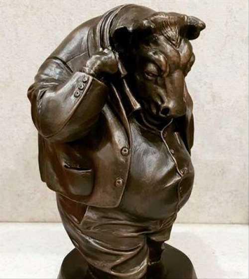 Фигурка "Бык бизнесмен" статуэтка символ года