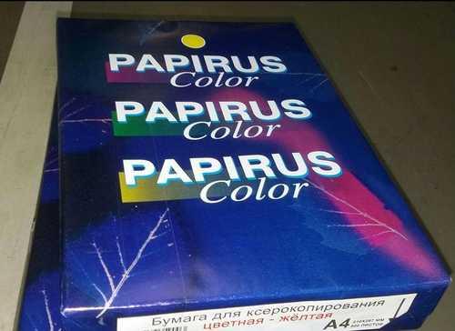 Цветная бумага А4 Papirus Color желтый