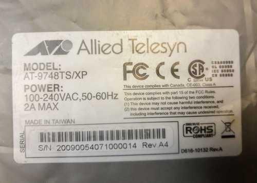 Коммутатор Allied Telesyn AT-9748TS/XP