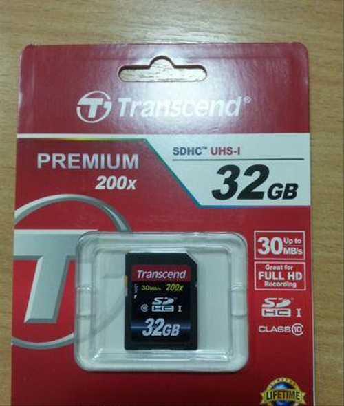 Карта памяти 32gb transcend