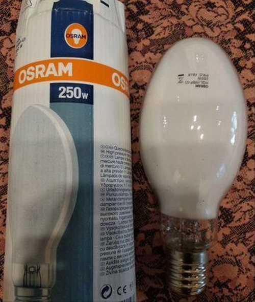 Лампа освещения ртутная дрл 250вт Osram и GRL