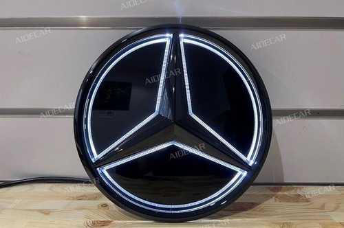 Эмблема решетки Mercedes LED стиль 2020 - Черная