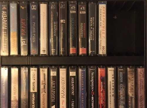 Коллекция аудиокассет от Гребенщикова и Аквариум