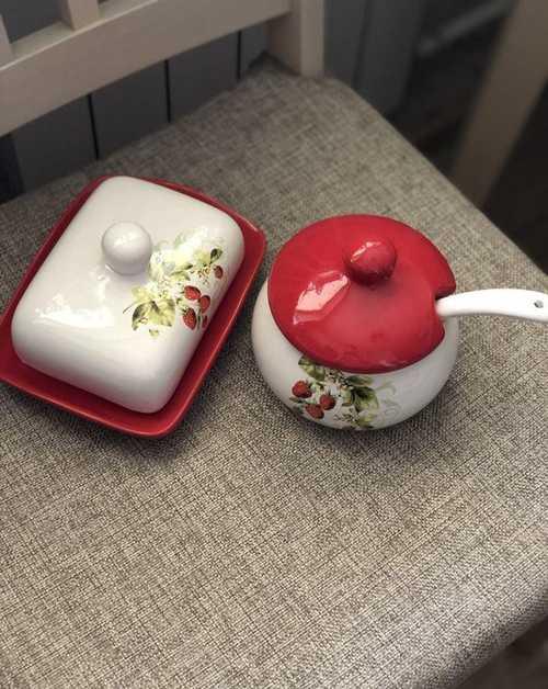 Сахарница и маслёнка