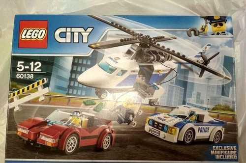 Lego City Стремительная погоня 60138 Новый