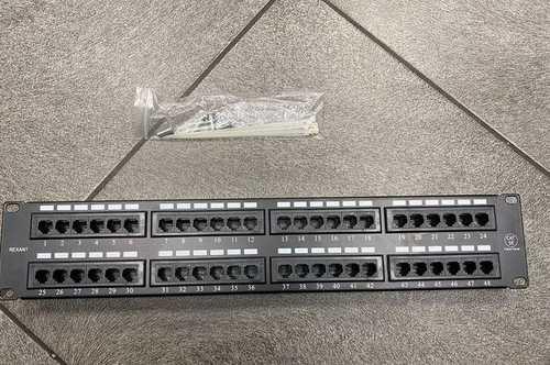 Патч-панель 19", 2U, 48 портов RJ-45