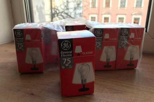 Новые лампочки General electric груша мат 75W E27