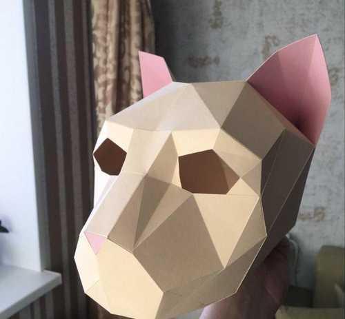 Полигональная маска кошки (кота)