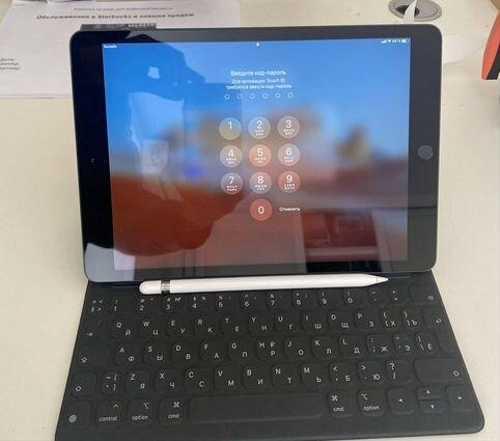 iPad (2019) 128 gb wifi+cellular smart keboard+app
