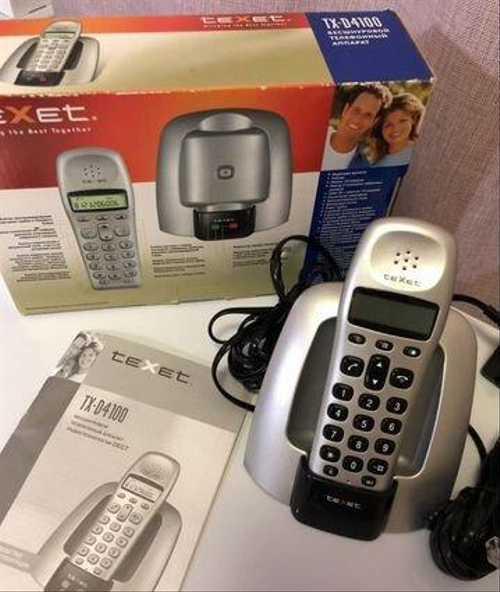 Радиотелефон (бесшнуровой телефон) Texet TX-D4100