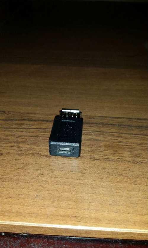 Переходник microUSB мама - USB мама