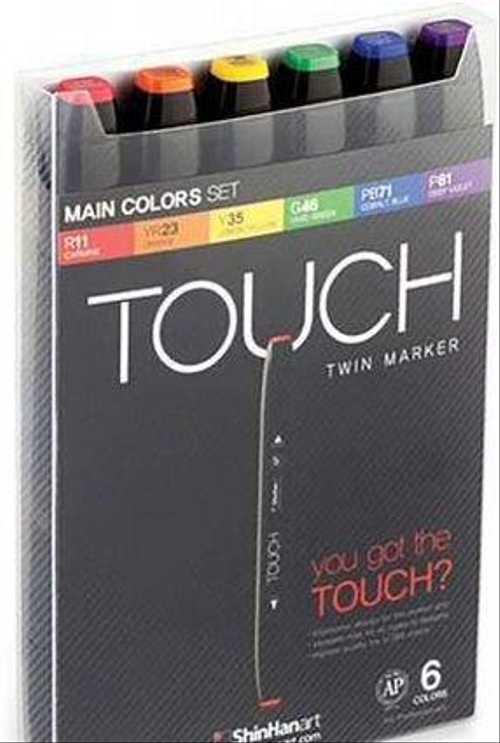Touch Набор маркеров Twin 6 цветов основные цвета