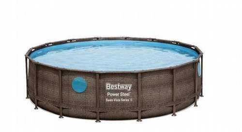 Бассейн каркасный Bestway, Ротанг, 488х122см