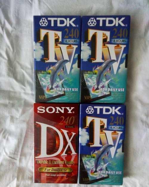 Видеокассеты чистые TDK,sony