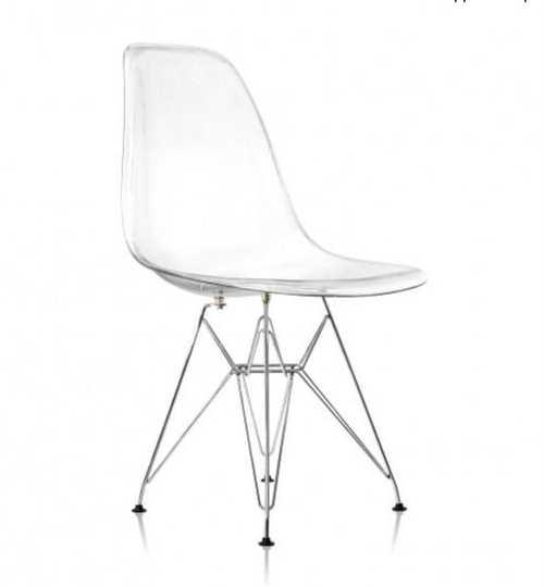Прозрачный стул и прозрачное кресло Eames