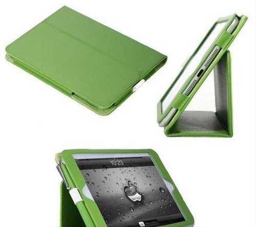 Чехол из кожи на iPad Air 1/2 зелёный Mini 3/4 Kri