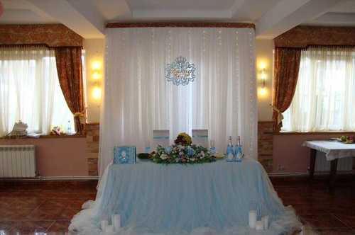 Ткань для свадьбы небесно-голубой цвет