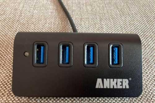 4-портовый хаб Anker USB 3.0 алюминиевый (оригинал