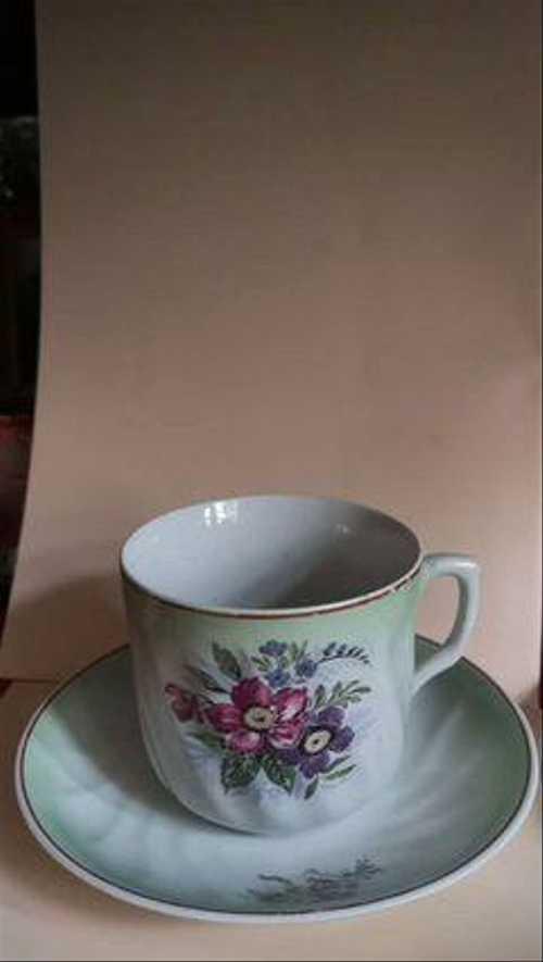 Чашки с блюдцем. 5 штук. СССР 1930-40 гг