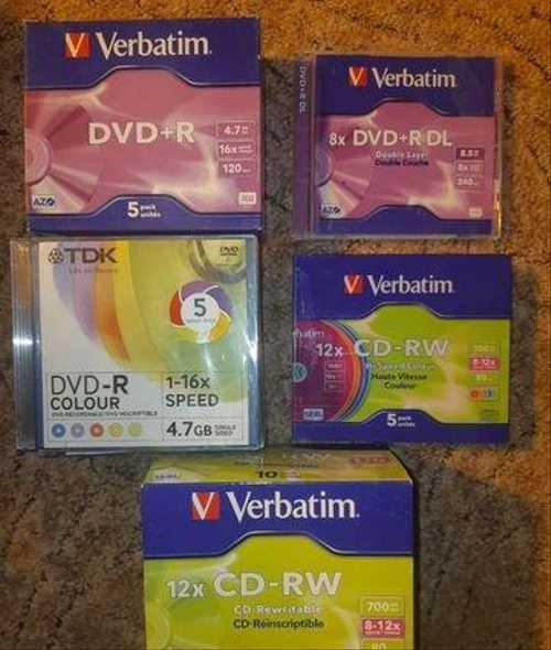 Диски CD-RW, DVD+R DL