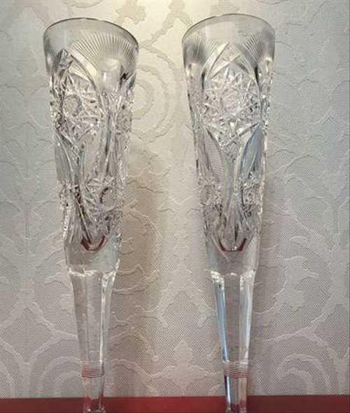 Свадебные хрустальные бокалы