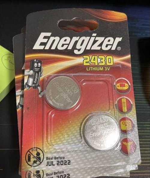 Батарейки energizer, CR2430, литиевые, Новые