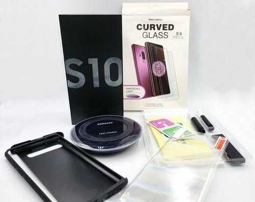 Samsung Galaxy S10 2 защитных UV стекла и пр