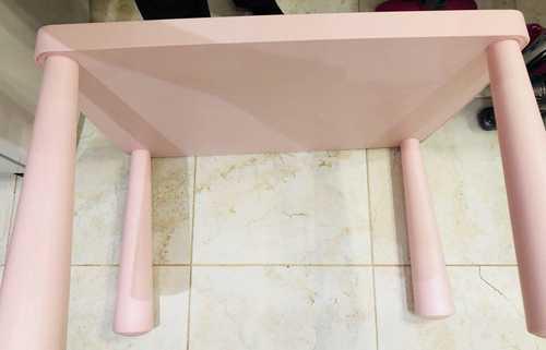 Стол детский нежно-розовый икеа маммут