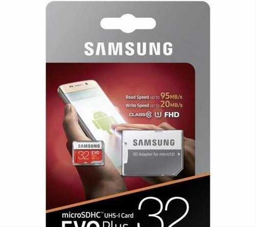 Карта памяти SAMSUNG 32GB Clas10 Evo Plus