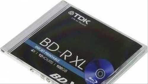 Диски TDK BD-R XL 100Gb 4x Printable jewel case