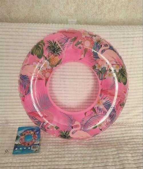 Надувной круг для плавания с Фламинго, новый