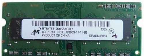 Модуль памяти SO-dimm DDR3 4Gb Micron