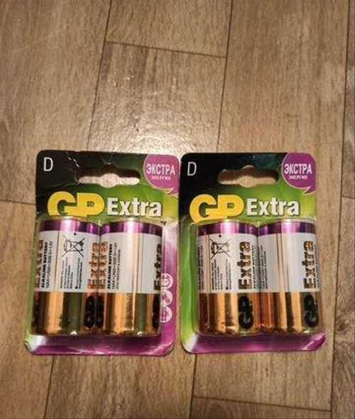Батарейки GP Extra D LR20 (2 упаковки по 2 шт)