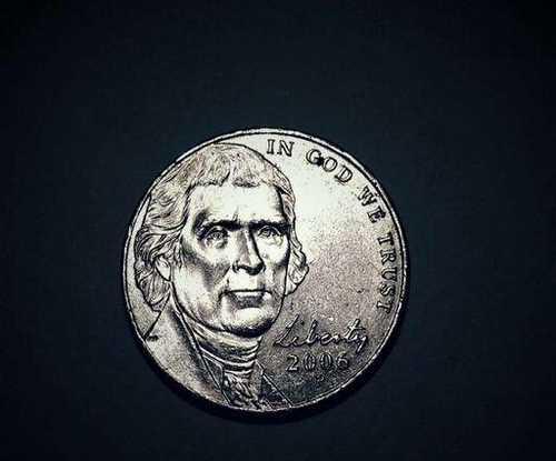 Liberty США 2006 5 центов коллекционная монета