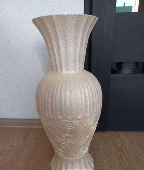 Новая напольная ваза Ромашка,керамика,перламутр,54