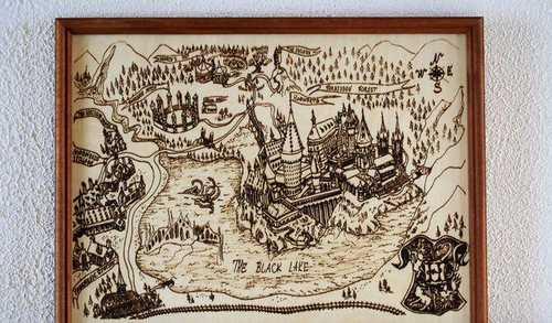 Карта мародеров Гарри Поттер, замок Хогвартс