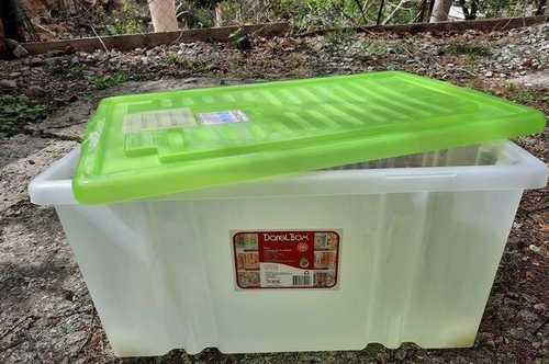 Пластиковый контейнер с крышкой 56 литров
