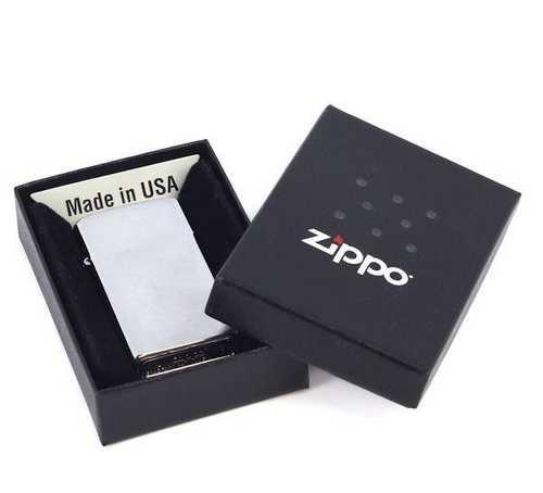 Оригинальная зажигалка zippo Slim, Brushed Chrome