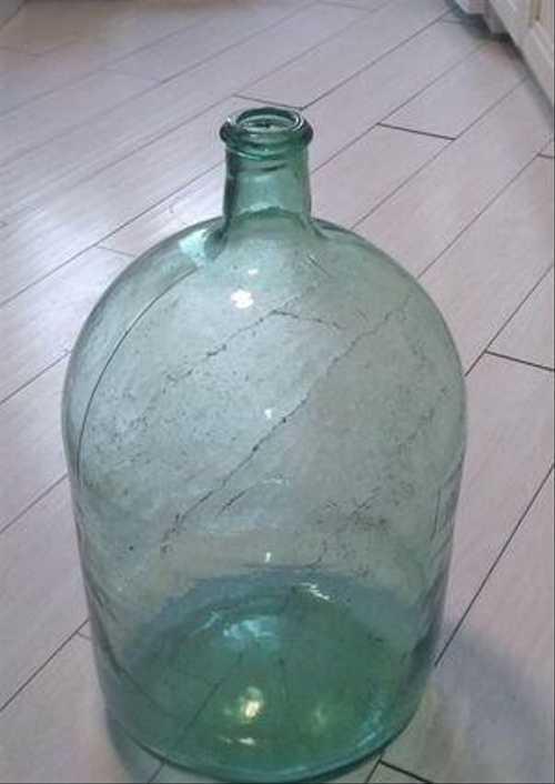 Бутыль стеклянная старинная 20 литров