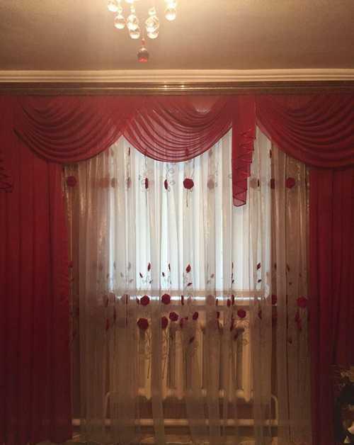 Ламбрекен с занавесью