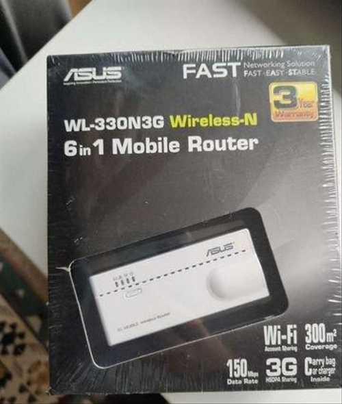 Мобильный роутер Asus WL-330N3G Wireless-N