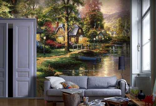 Картина на стену Летний пейзаж роспись комнаты